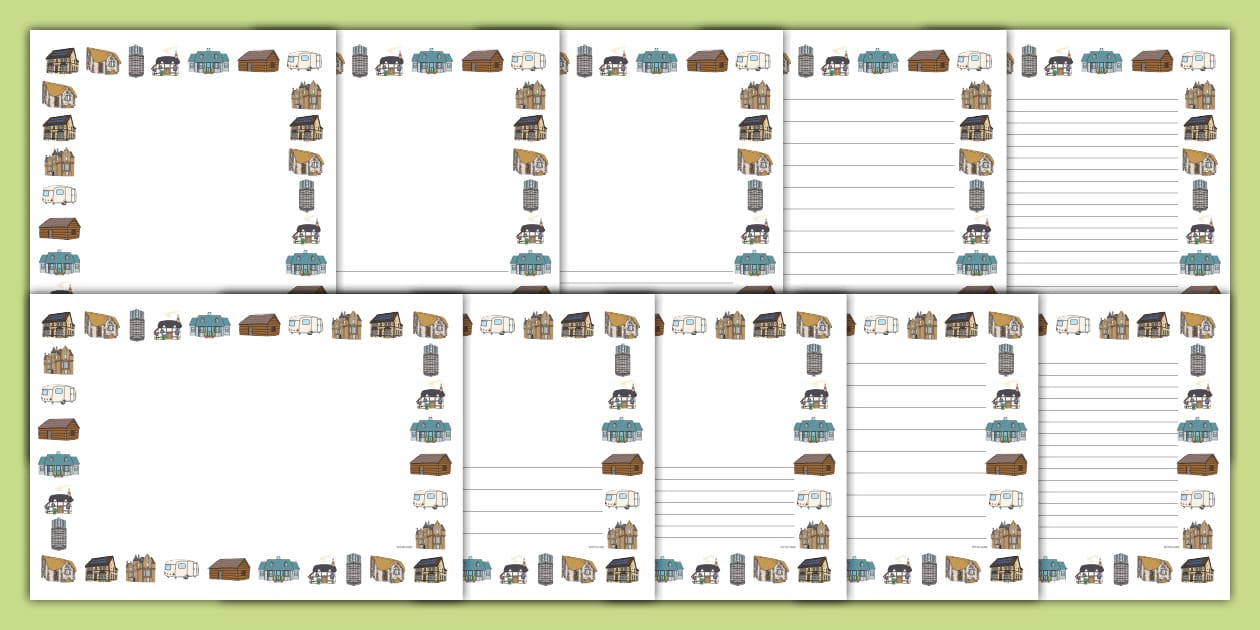Editable Houses and Homes Page Borders (professor feito)