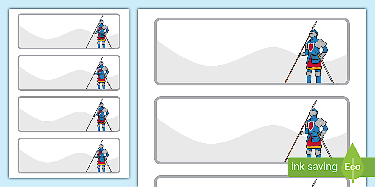 Knight Drawer and Peg Name Labels,Knights (teacher made)