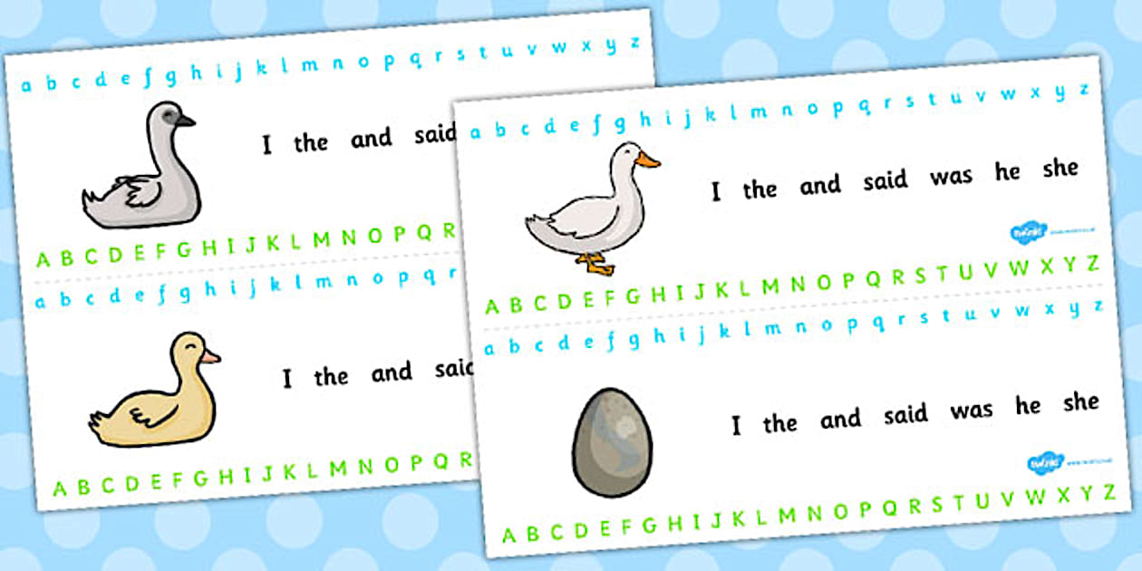 Ugly Duckling Alphabet Strips (teacher made) - Twinkl