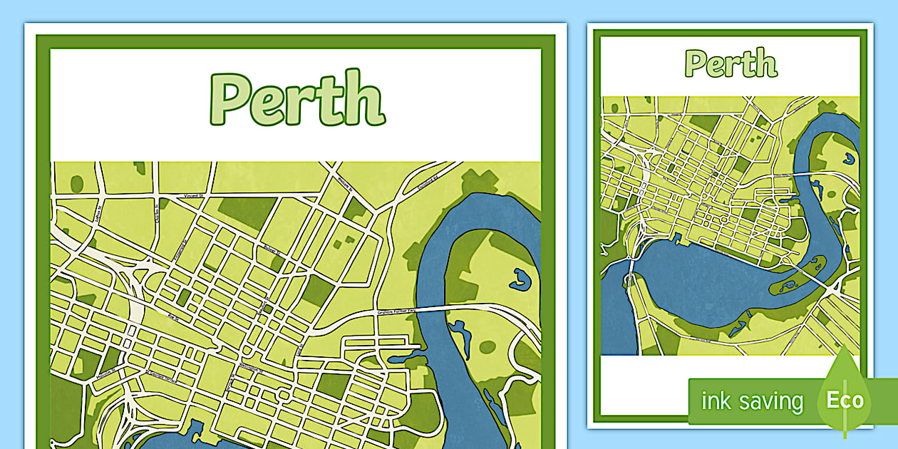 Map of Perth | Western Australia Map | Twinkl (teacher made)