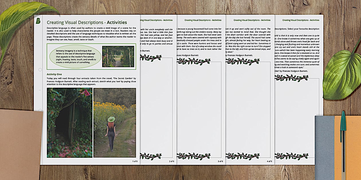 Creating Visual Descriptions - Activities (teacher made)