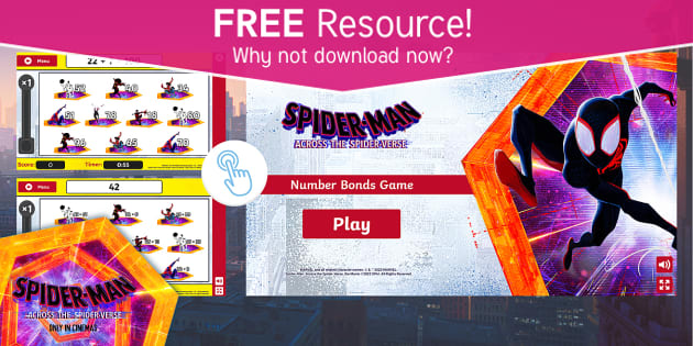 FREE! - Spider-Man™: Number Bonds Game (teacher made)