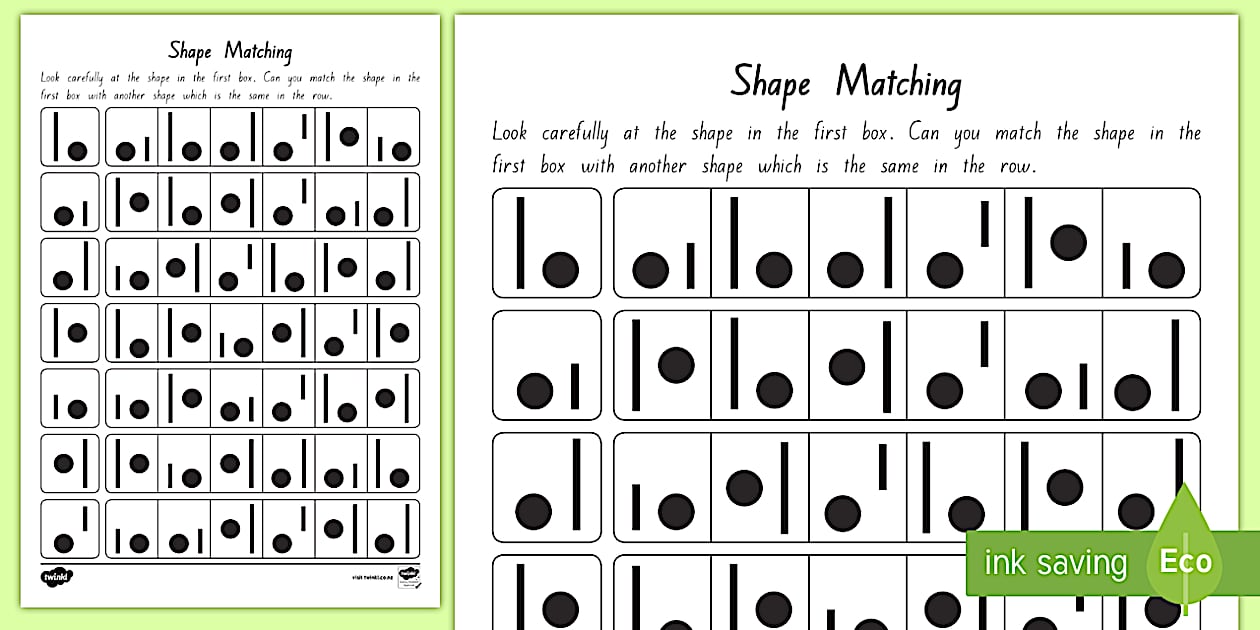 Shape Matching Letter Discrimination Activity (teacher made)