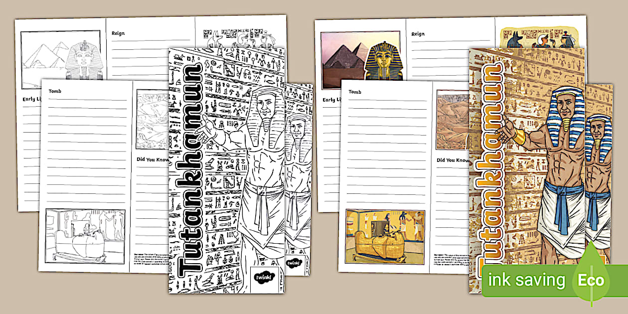 Tutankhamun Leaflet Template (Teacher-Made) - Twinkl