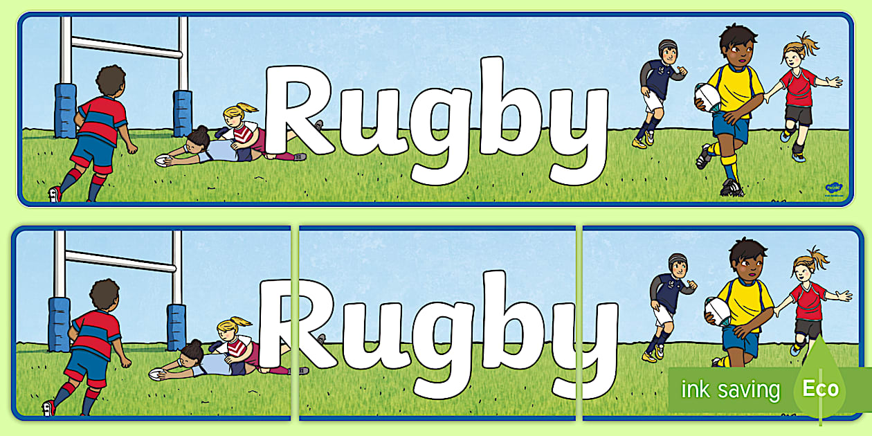 Rugby Display Banner (teacher made) - Twinkl