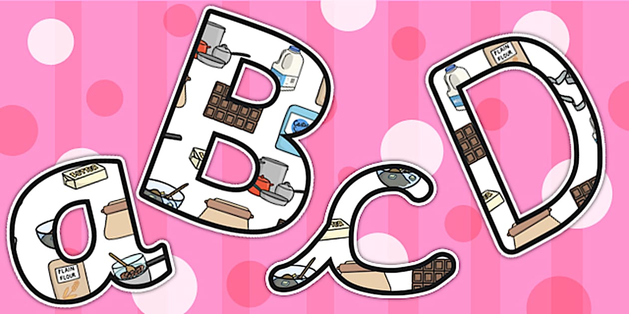 👉 Cooking Area Themed Size Editable Display Lettering - cooking