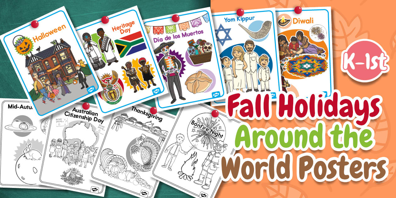 Fall Holidays Around the World Posters (teacher made)