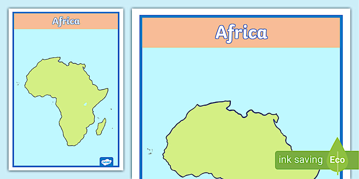 Large Blank Map of Africa (Teacher-Made) - Twinkl