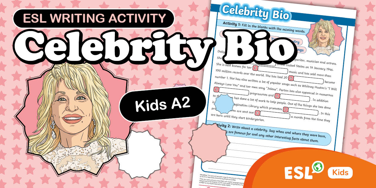 Celebrity Bio Writing Activity for Kids