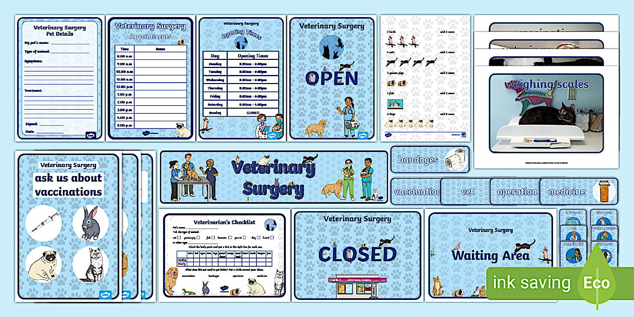 Vet's Role Play Pack (teacher made) - Twinkl
