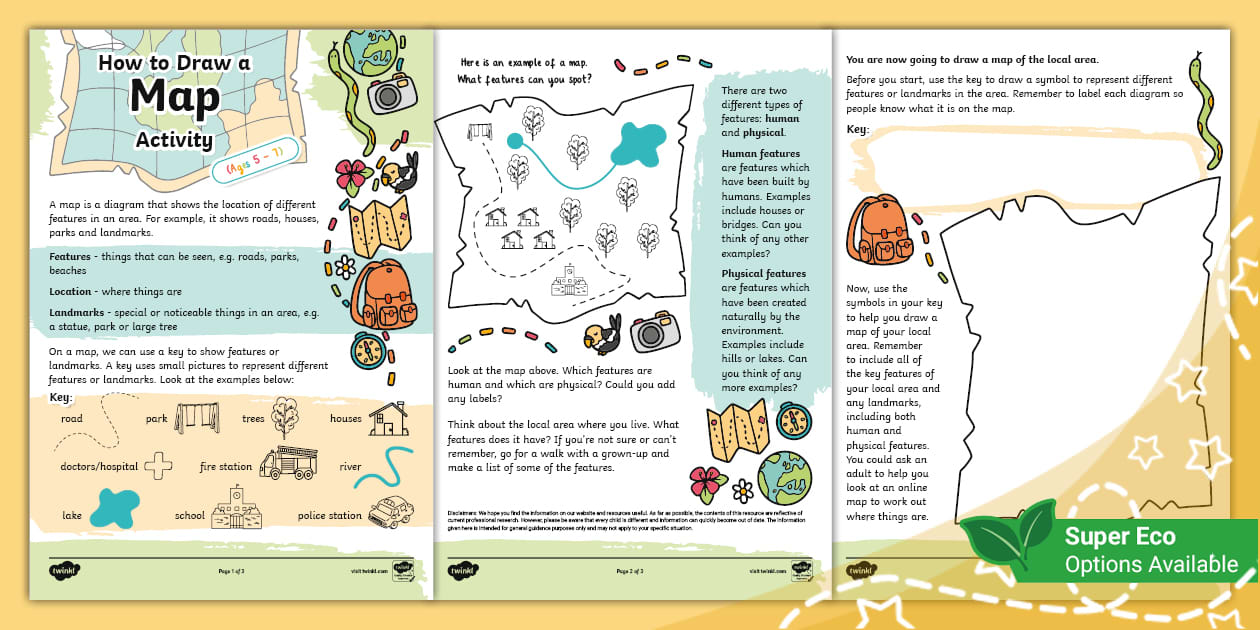 KS1 How to Draw a Map Activity (teacher made) - Twinkl