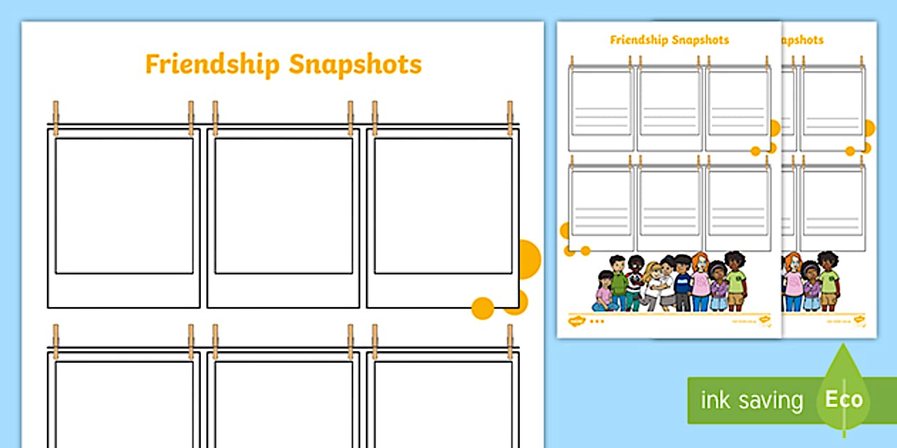 TAS Friendship Snapshots Differentiated Worksheets - Twinkl
