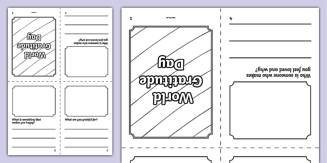 World Gratitude Day Mini Book (Teacher-Made) - Twinkl