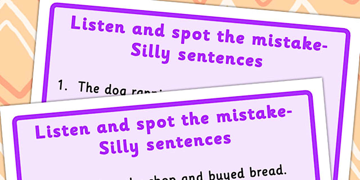 Listen and Spot The Mistake 4 (teacher made) - Twinkl
