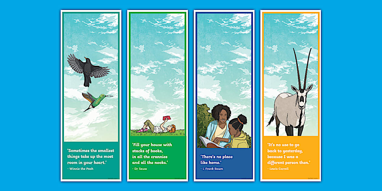 Famous Book Quotes Bookmarks (teacher made) - Twinkl