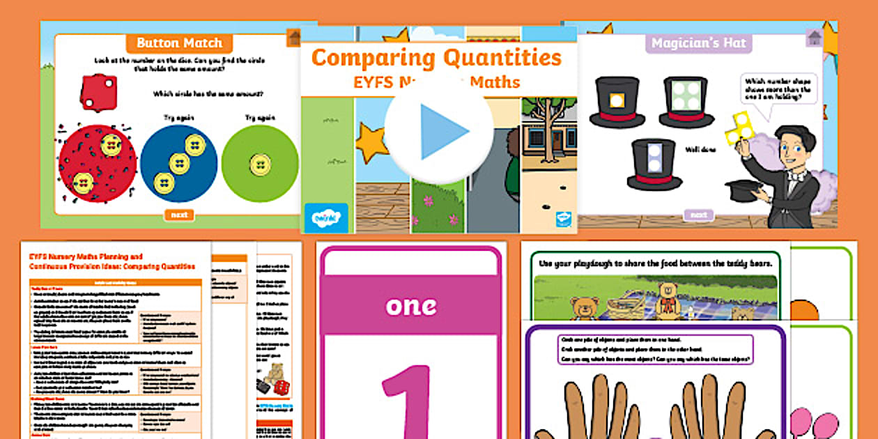 Nursery Maths Planning and Resource Pack:Comparing Quantities