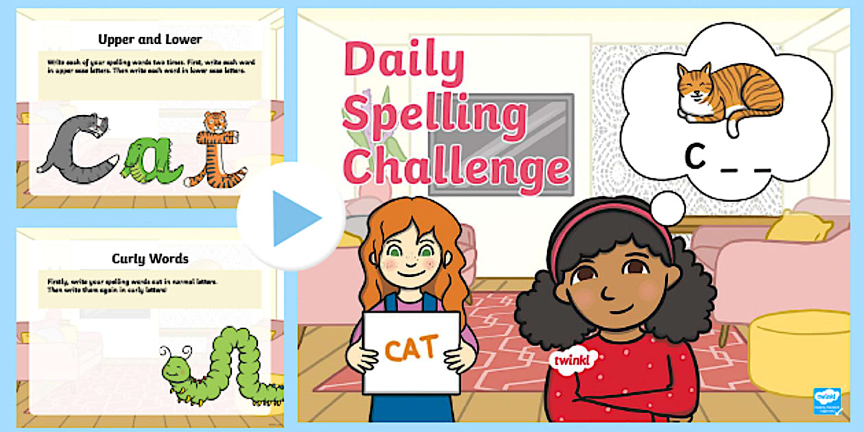 Daily Spelling Challenge PowerPoint - (teacher made)