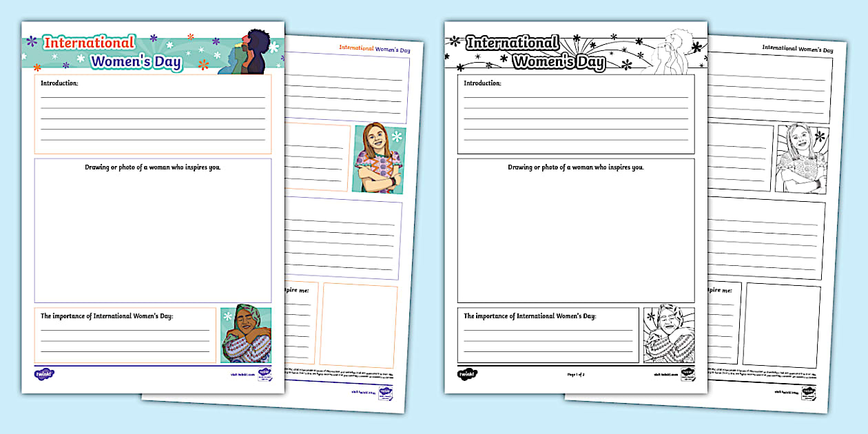 International Women's Day Non-Chronological Report Template