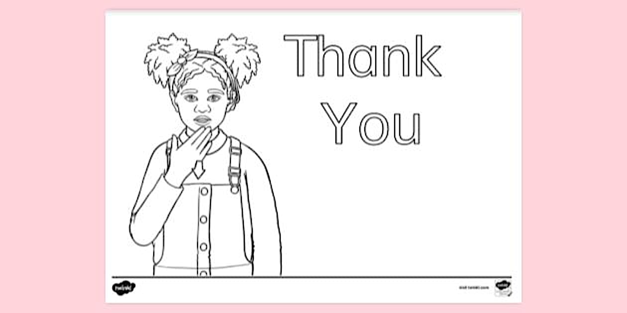 Thank you Colouring Sheet | Colouring Sheets (teacher made)