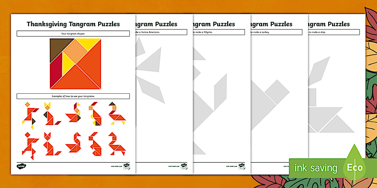 Thanksgiving Tangrams | Kindergarten Resource | Twinkl USA