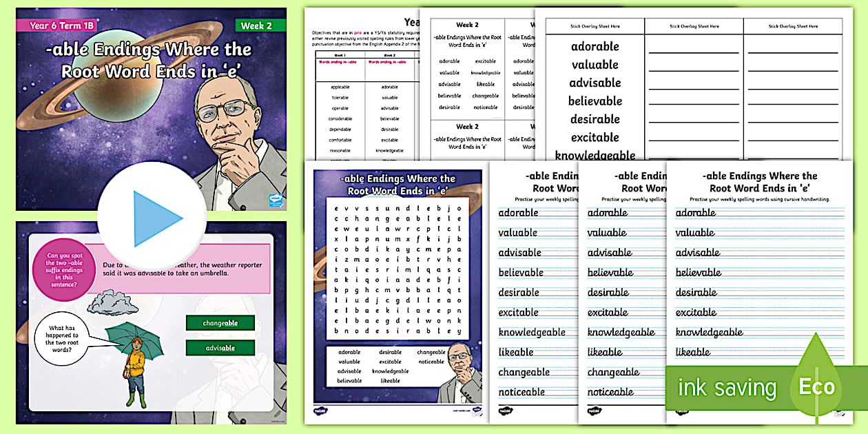 Year 6 Term 1B Week 2 Spelling Pack (teacher made) - Twinkl