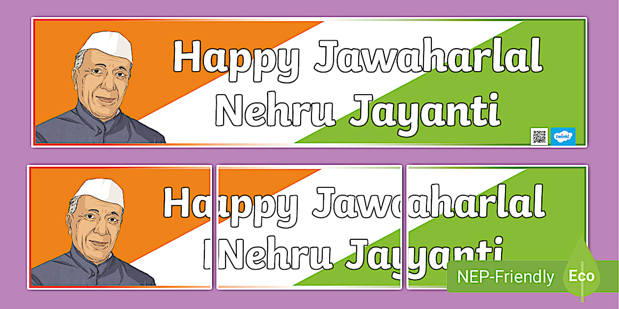 Pandit Jawaharlal Nehru Display Banner - Twinkl