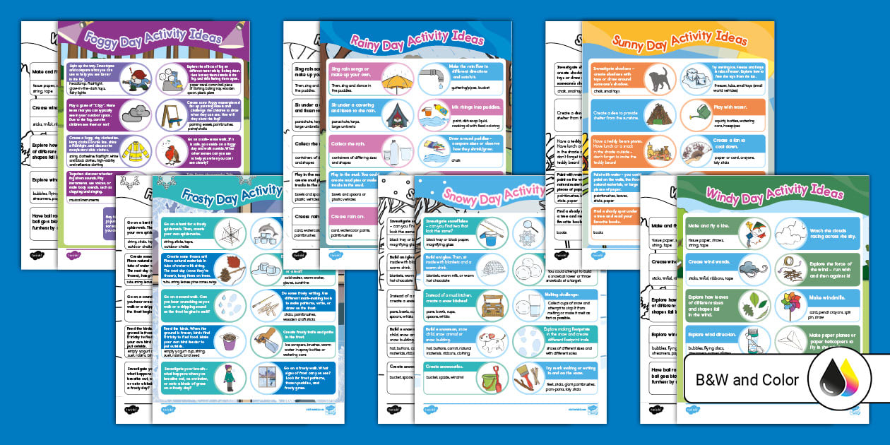Outdoor Learning: Different Types of Weather Activity Pack