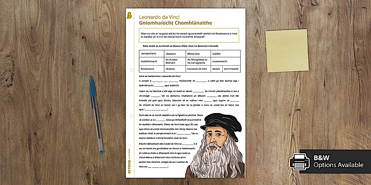 Léamhthuiscint ar Leonardo Da Vinci