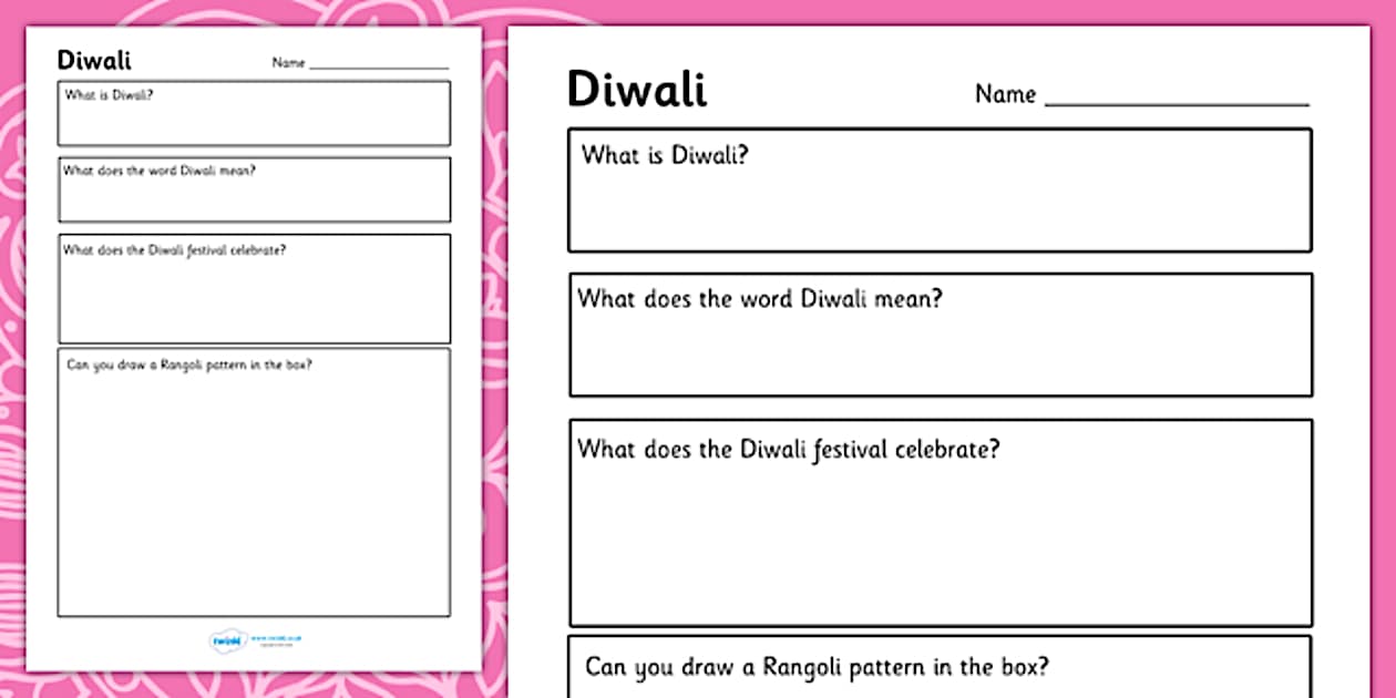 EYFS Diwali PowerPoint Worksheets (teacher made) - Twinkl