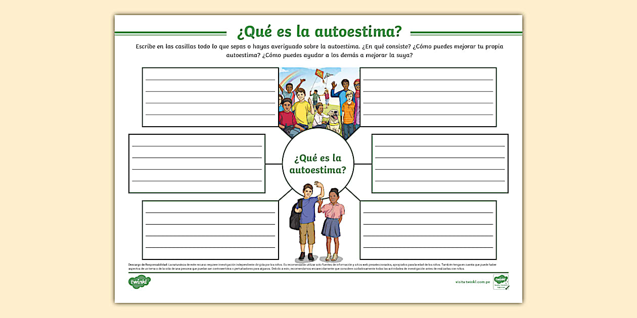 Mapa conceptual: Autoestima | Recursos Educativos Twinkl