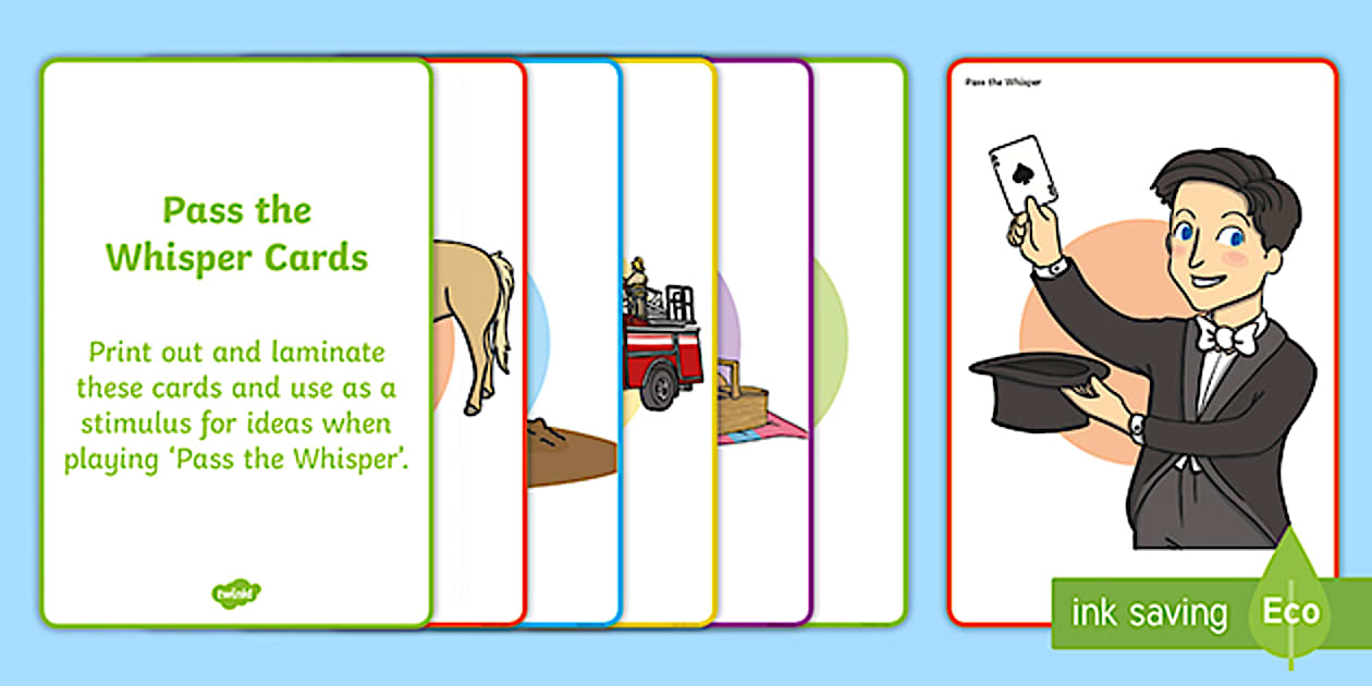 KS1 Pass the Whisper Cards (Teacher-Made) - Twinkl