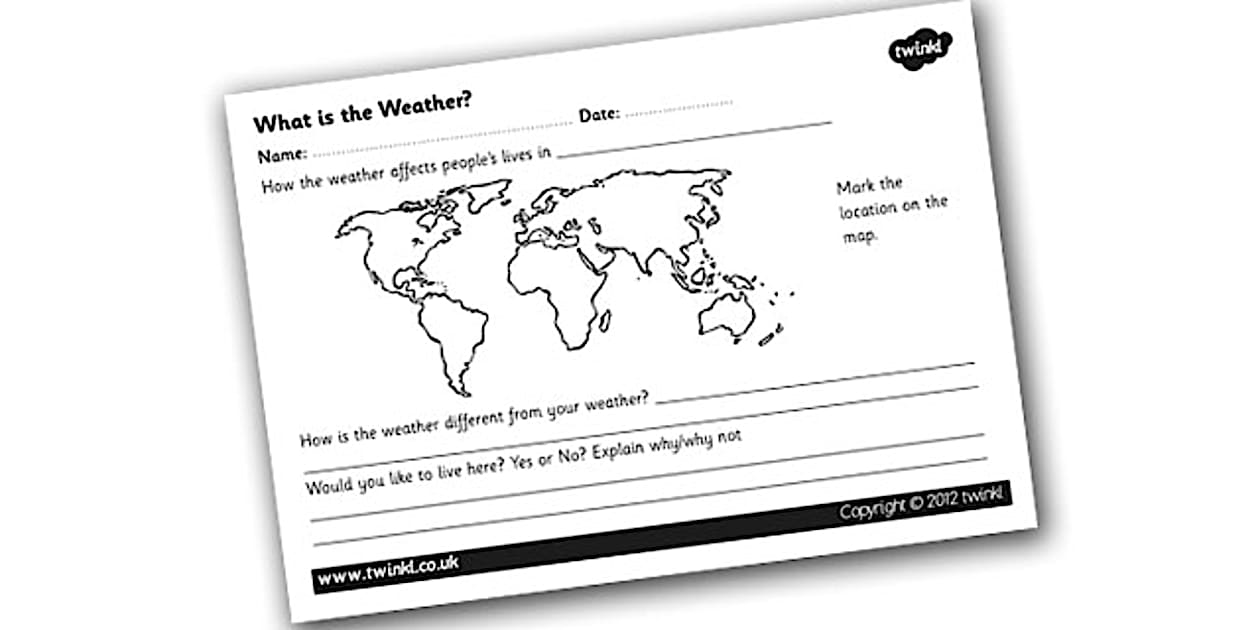 What is Weather Worksheet (teacher made) - Twinkl