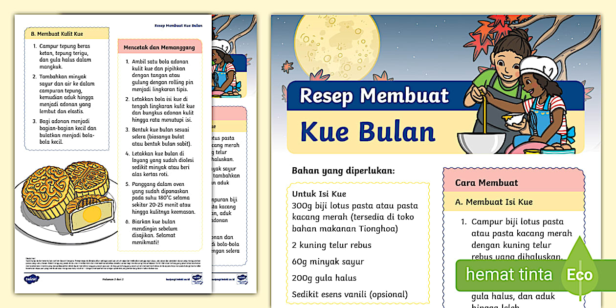 Resep Kue Bulan (teacher made) - Twinkl