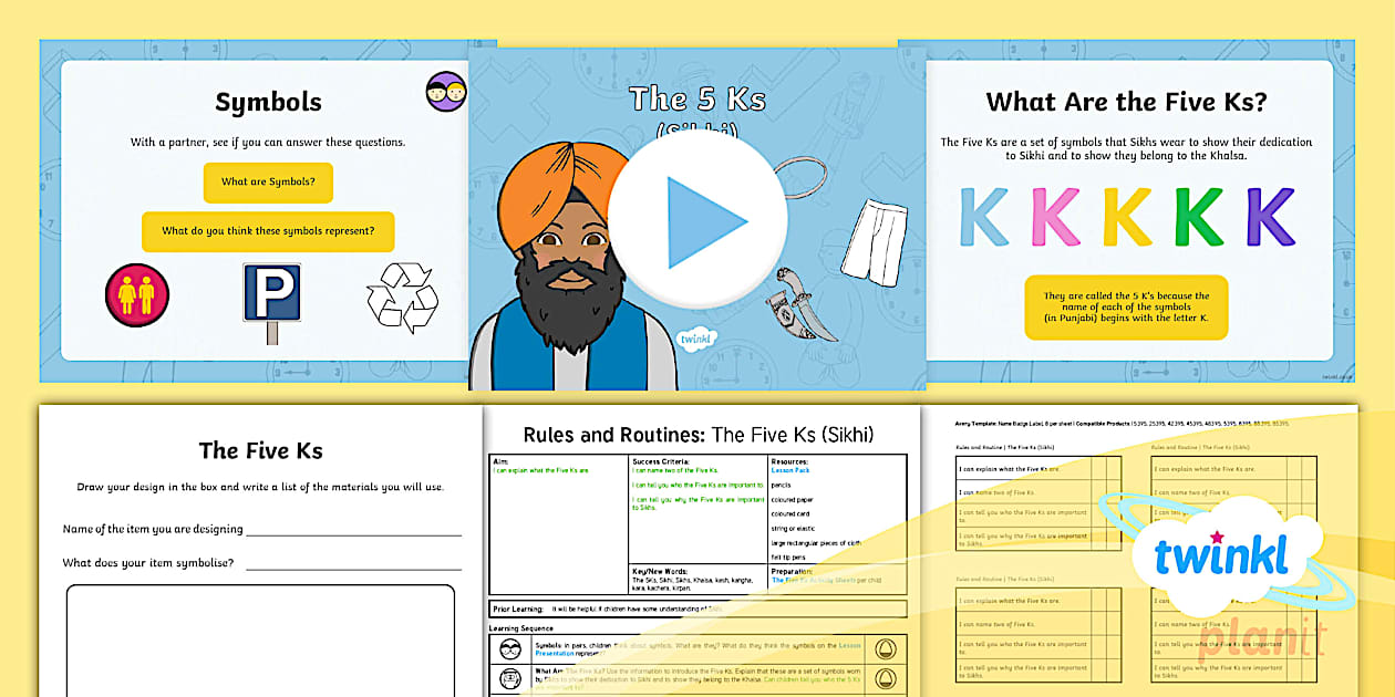 RE: Rules and Routine: The Five K's (Sikhi) Year 2 Lesson Pack 5