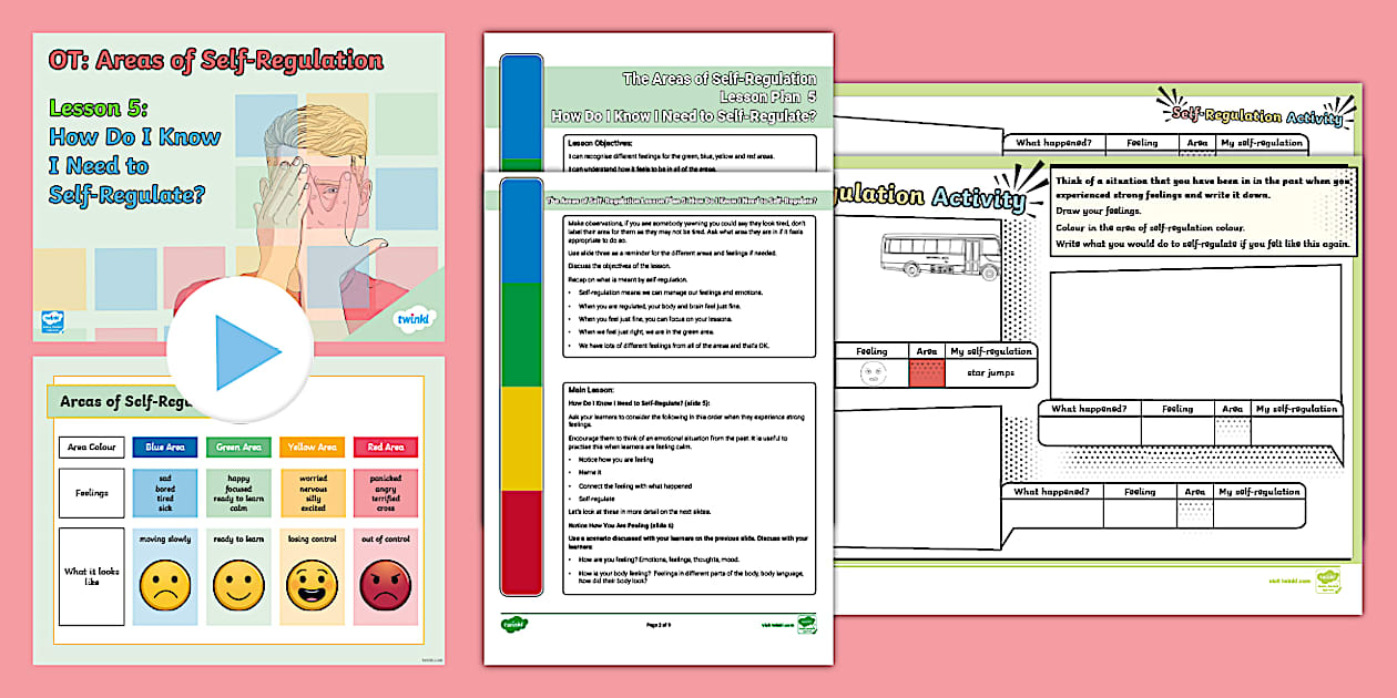 OT: KS2 The Areas of Self-Regulation Lesson Plan 5: How Do I know I need to