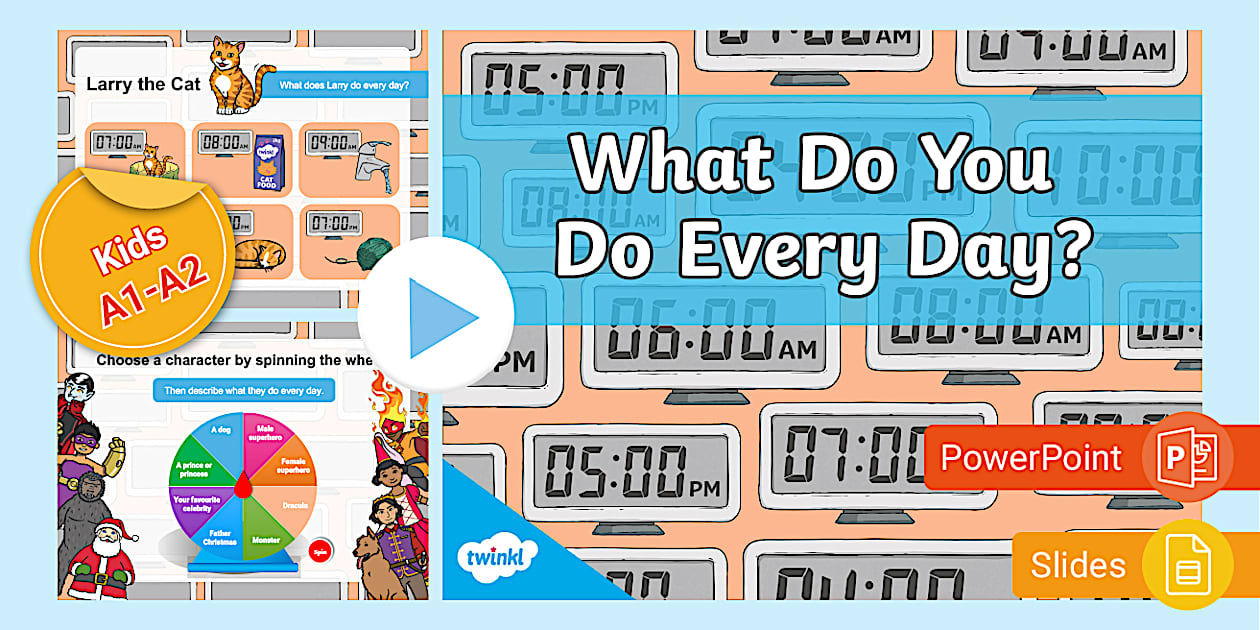 FREE! - Daily Routines Speaking Activity: What Do You Do Every Day? [Kids,