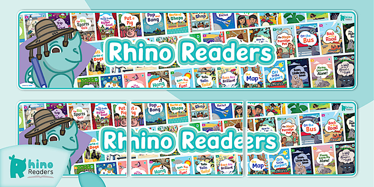 Rhino Readers Display Banner | Twinkl Phonics Program