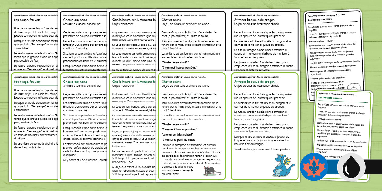 Outdoor Learning: Playground Games French - Twinkl