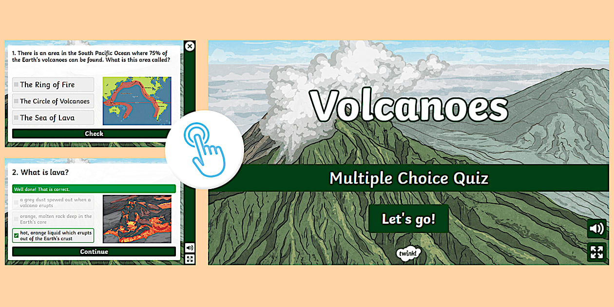 Multiple Choice Volcano Quiz | Twinkl Go! (teacher made)
