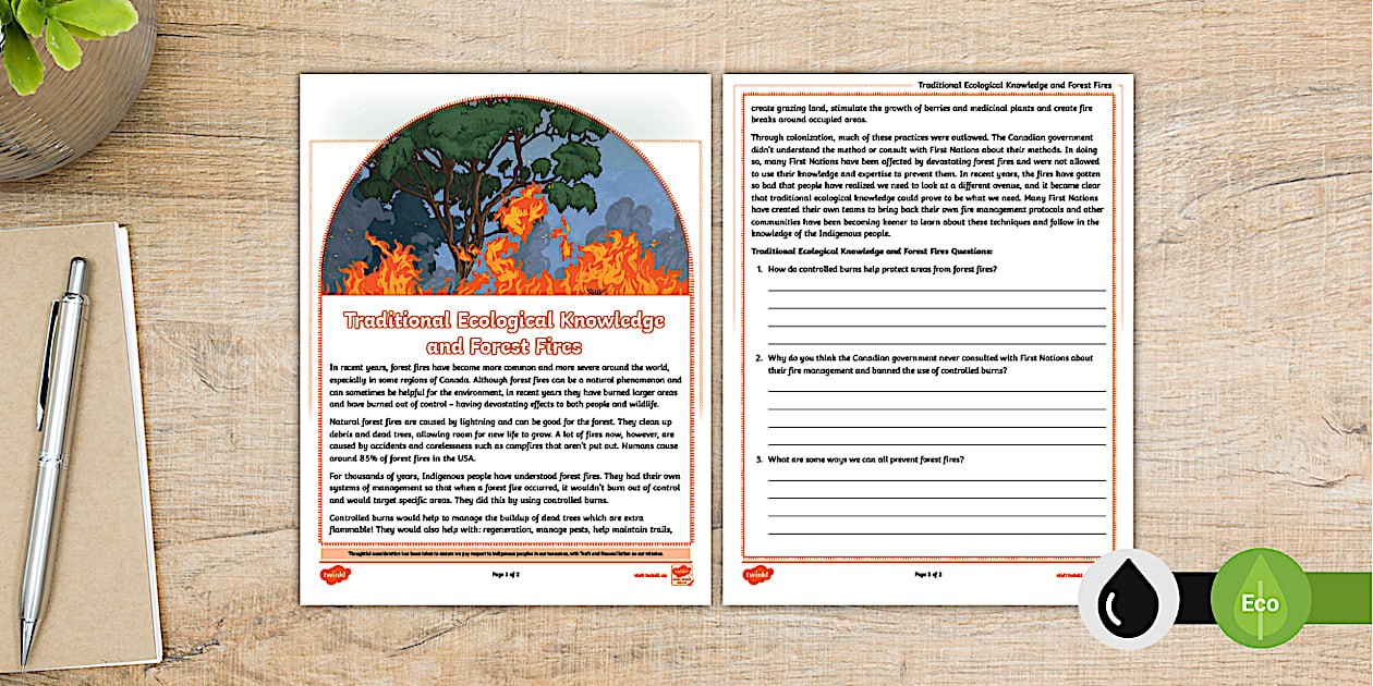 TEK and Forest Fire Management Reading Comprehension