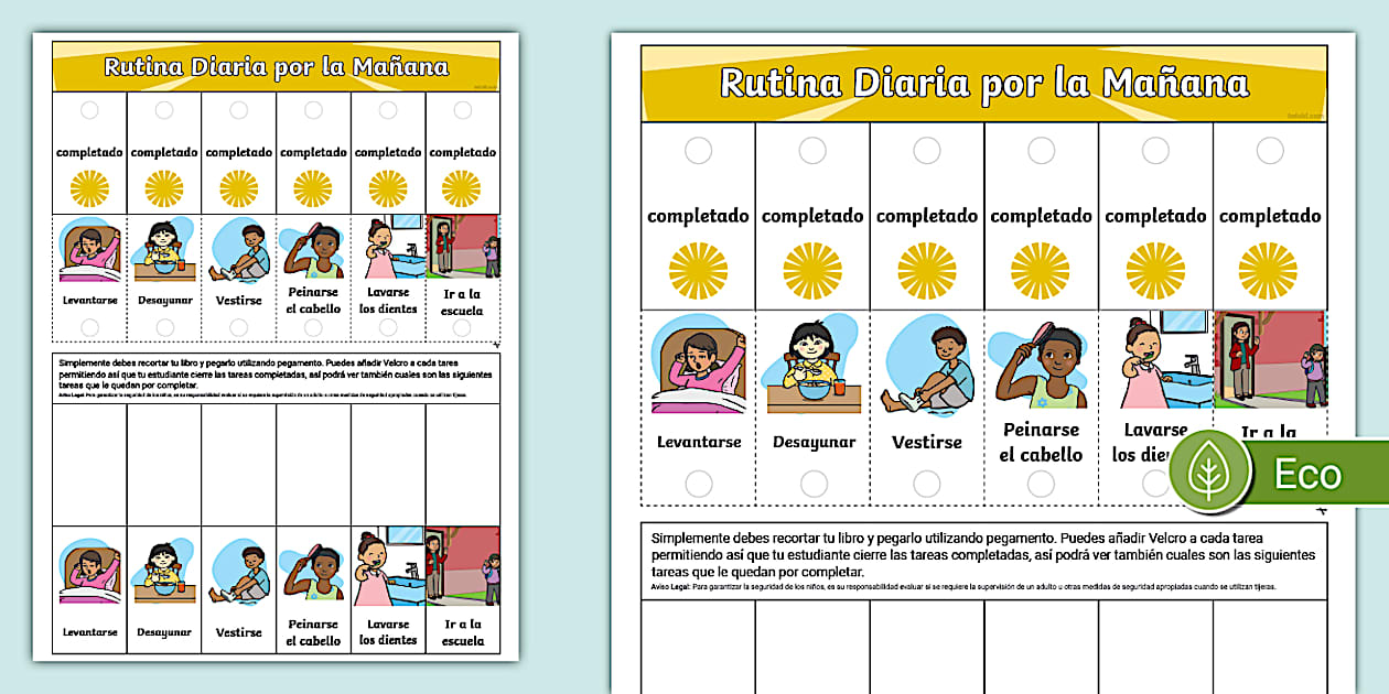 Libro de Solapas: Rutina Diaria por la Mañana - Twinkl
