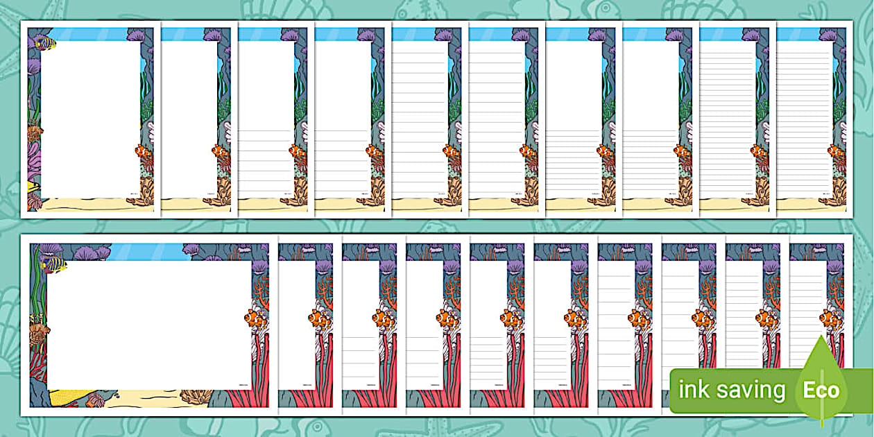 Ocean Borders | Page Borders and Templates | Twinkl - Twinkl