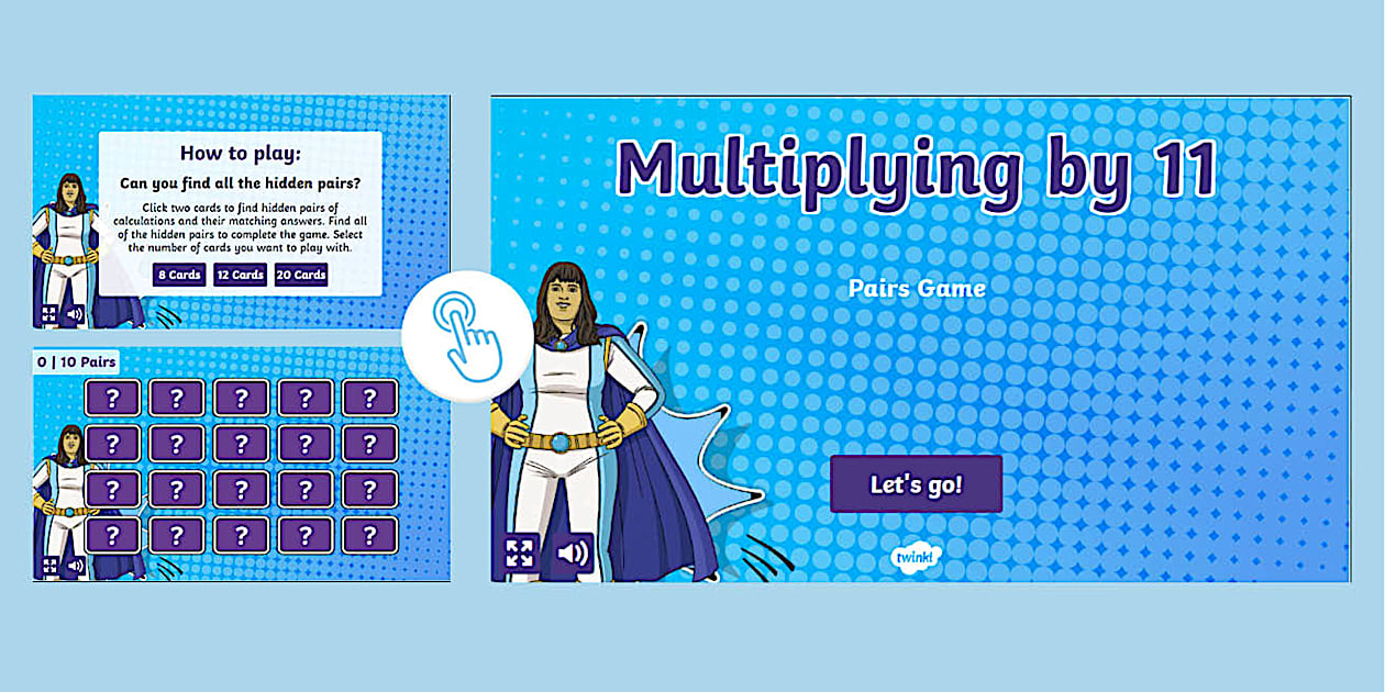 👉 Multiplying by 11 Pairs Maths Game - Twinkl