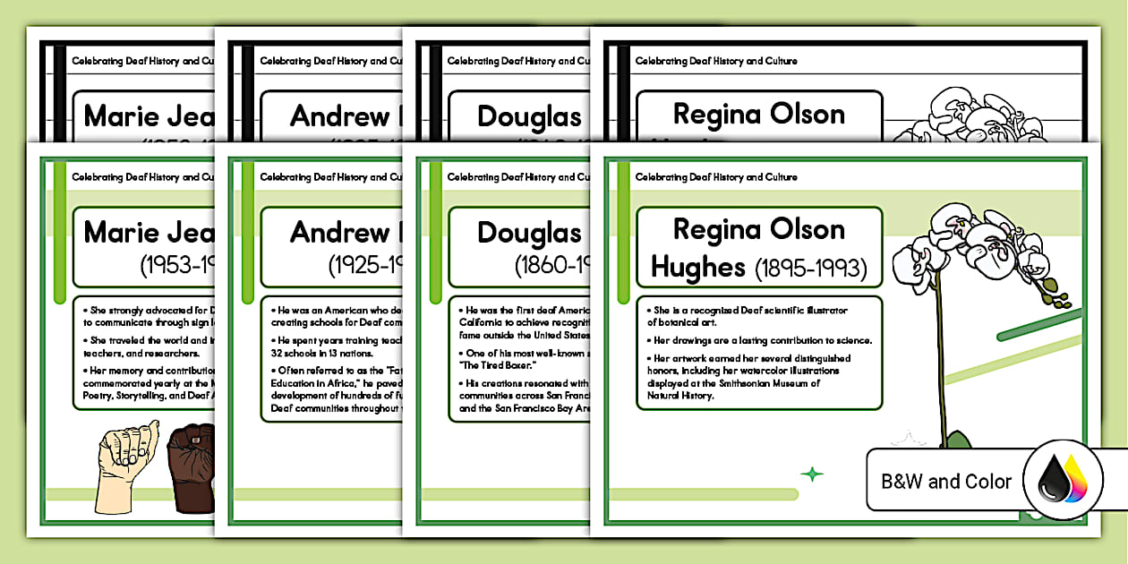 ASL Celebrating Deaf History and Culture Posters - Twinkl