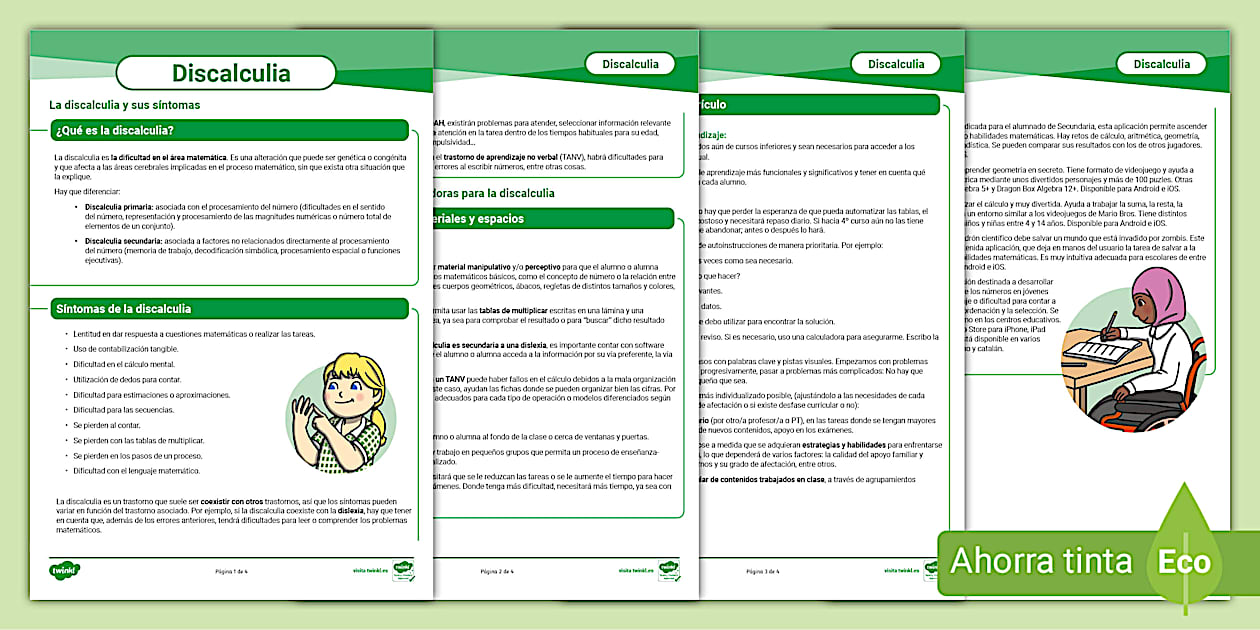Guía para docentes: Discalculia - DEA II (teacher made)