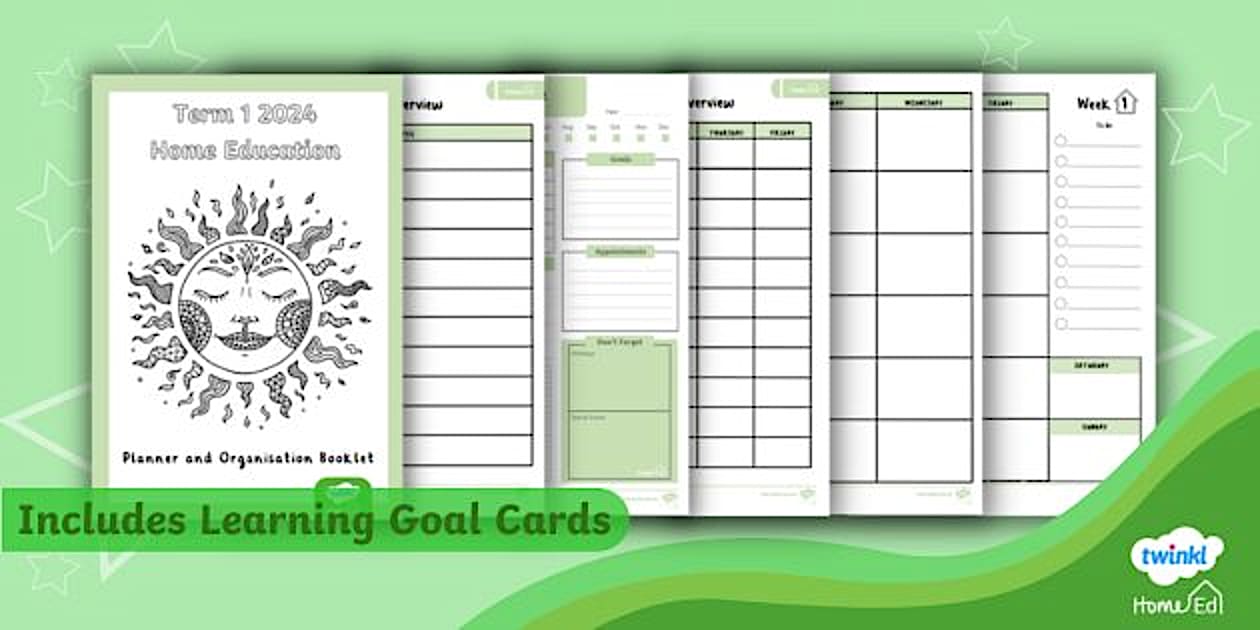 Home Education Term 1 2024 Planner and Organisation Booklet
