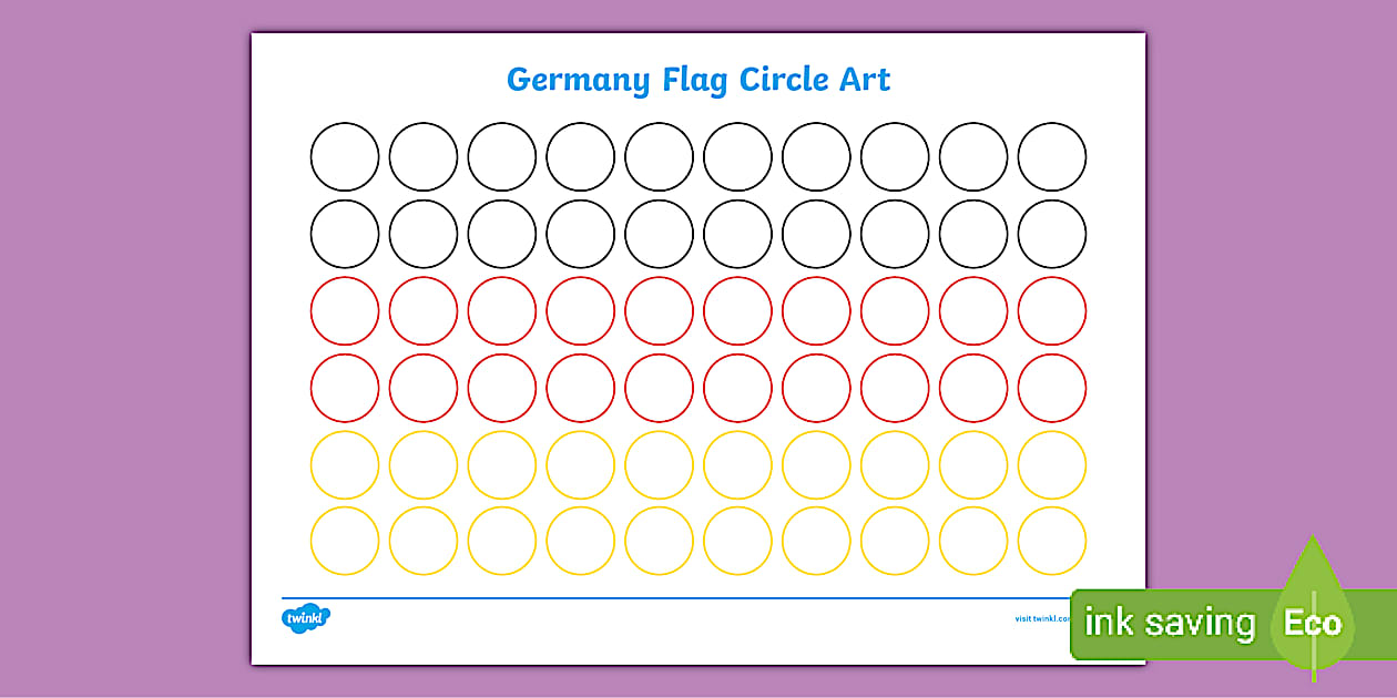 Germany Flag Circle Art Worksheet | Twinkl | Geography | KS1