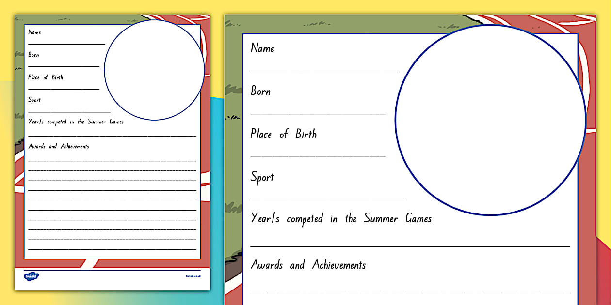 New Zealand Athlete Biography Worksheet / Worksheet, worksheet