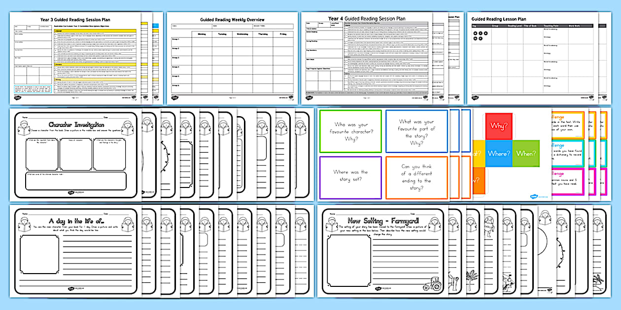 Reading Comprehension 3 and 4 - Guided Reading Resources