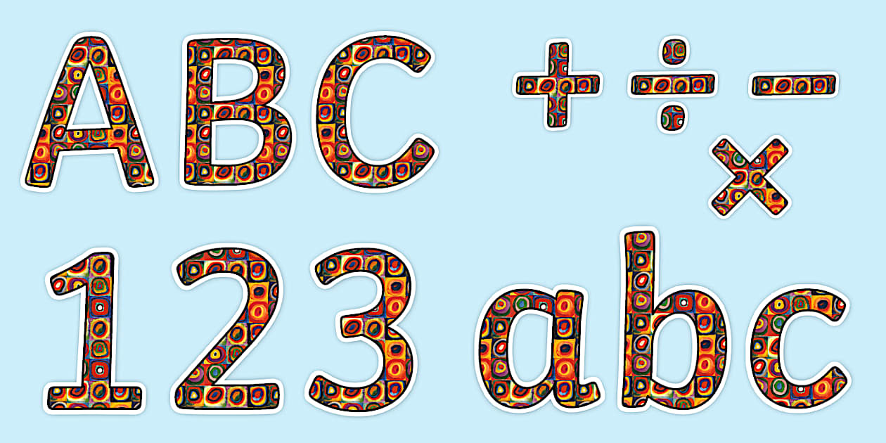 Editable Kandinsky Themed Display Lettering - Twinkl